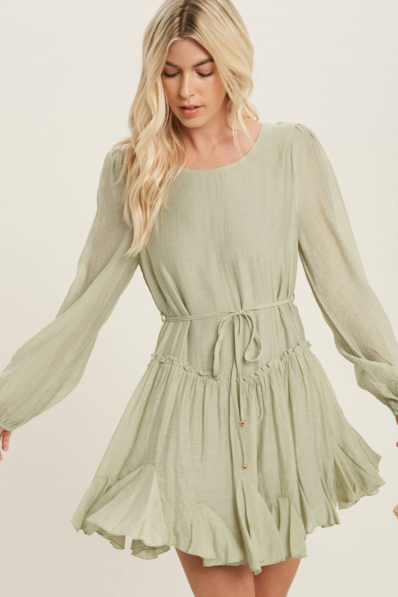 New! Fun Ruffled Swing Dress – Evergreen Roots Boutique